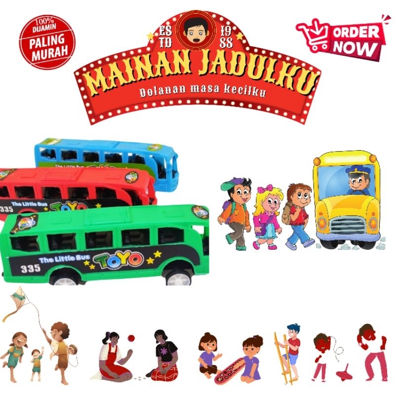 Jual Mainan bis sekolah / school bus / transportasi bis mainan anak ...