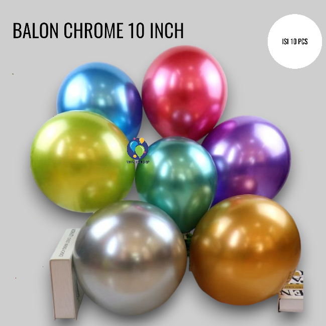 Jual Balon Chrome 10 Inch / Balon Latex Chrome 10 Inch / Balon Latex ...