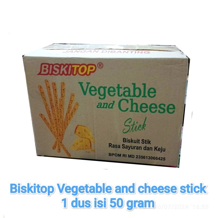 Jual biskitop vegetable cheese stick carton | 1 dus isi 40 bks | Shopee ...
