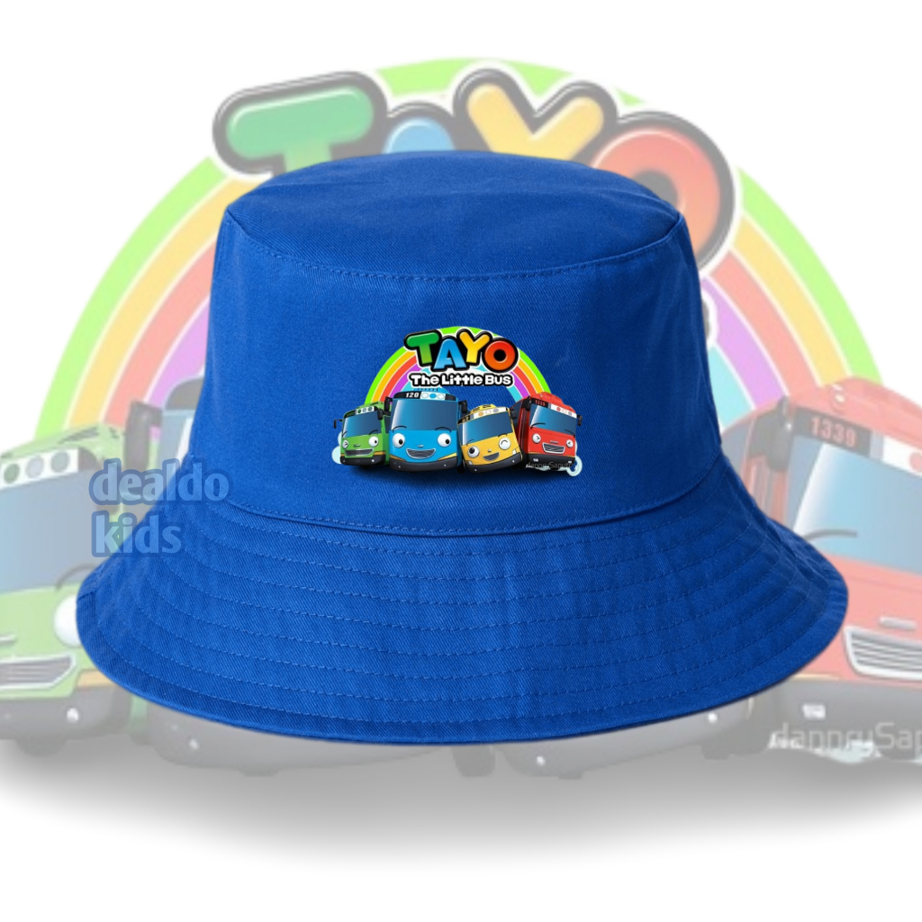 Jual Topi Bucket Anak TAYO THE LITLE BUS / Topi Bucket Anak Bus Tayo ...