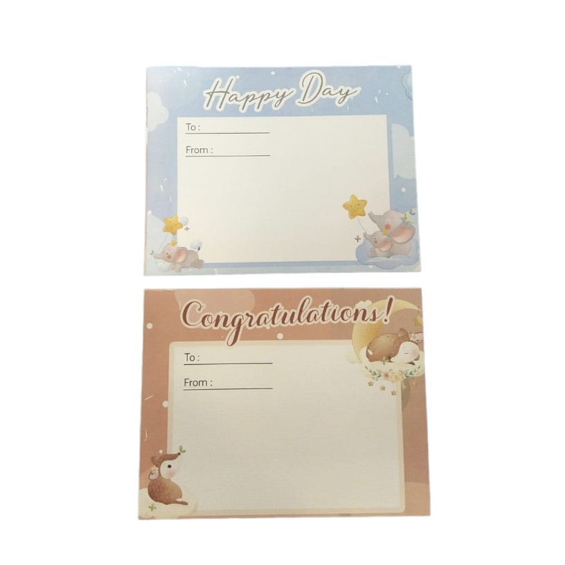 Jual KARTU UCAPAN KADO HAMPERS GIFT CARD KOSONG MOTIF KARAKTER LUCU ...