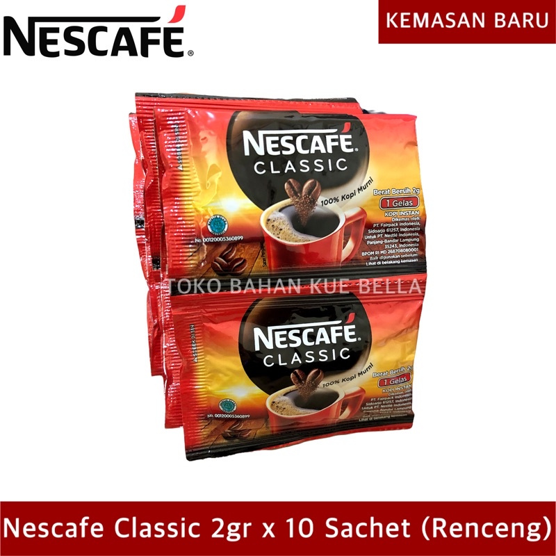 Jual NESCAFE CLASSIC 2 Gr Sachet 1 Renceng | Shopee Indonesia