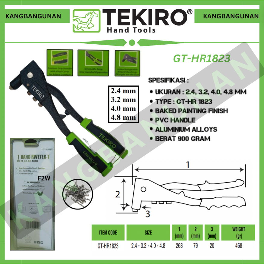 Jual HAND RIVET MURAH TEKIRO - TANG RIVET TANGAN EKONOMIS TEKIRO GT ...