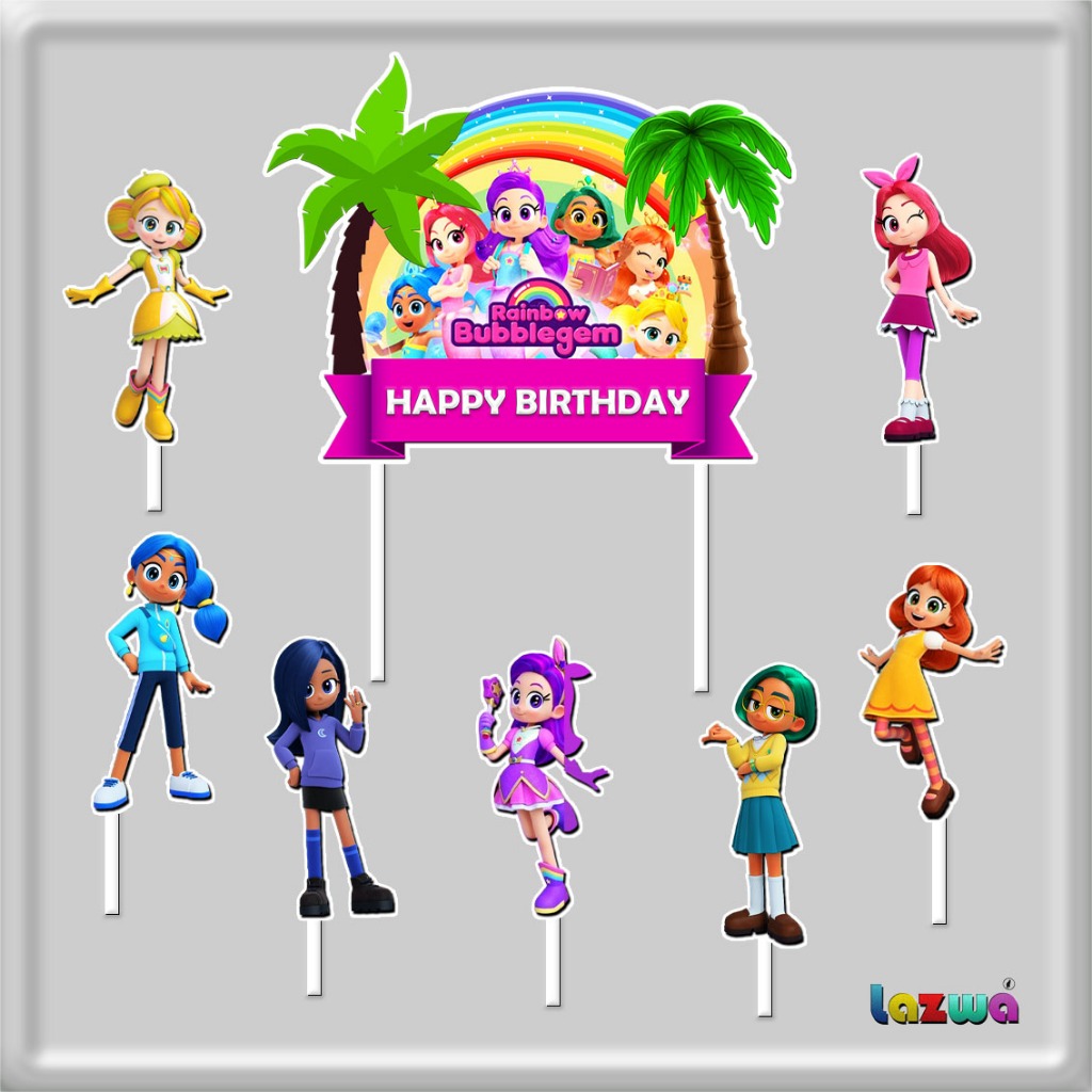 Jual Topper cake rainbow bubblegem | Shopee Indonesia