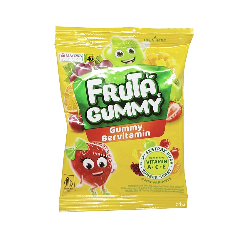 Jual Mayora Fruta Gummy - Permen Gumi Bervitamin - 25 gr | Shopee Indonesia