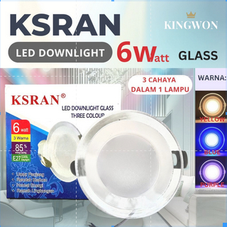 Jual LAMPU DOWNLIGHT LED 3 WARNA PUTIH BIRU UNGU / PANEL LIGHT LAMPU ...