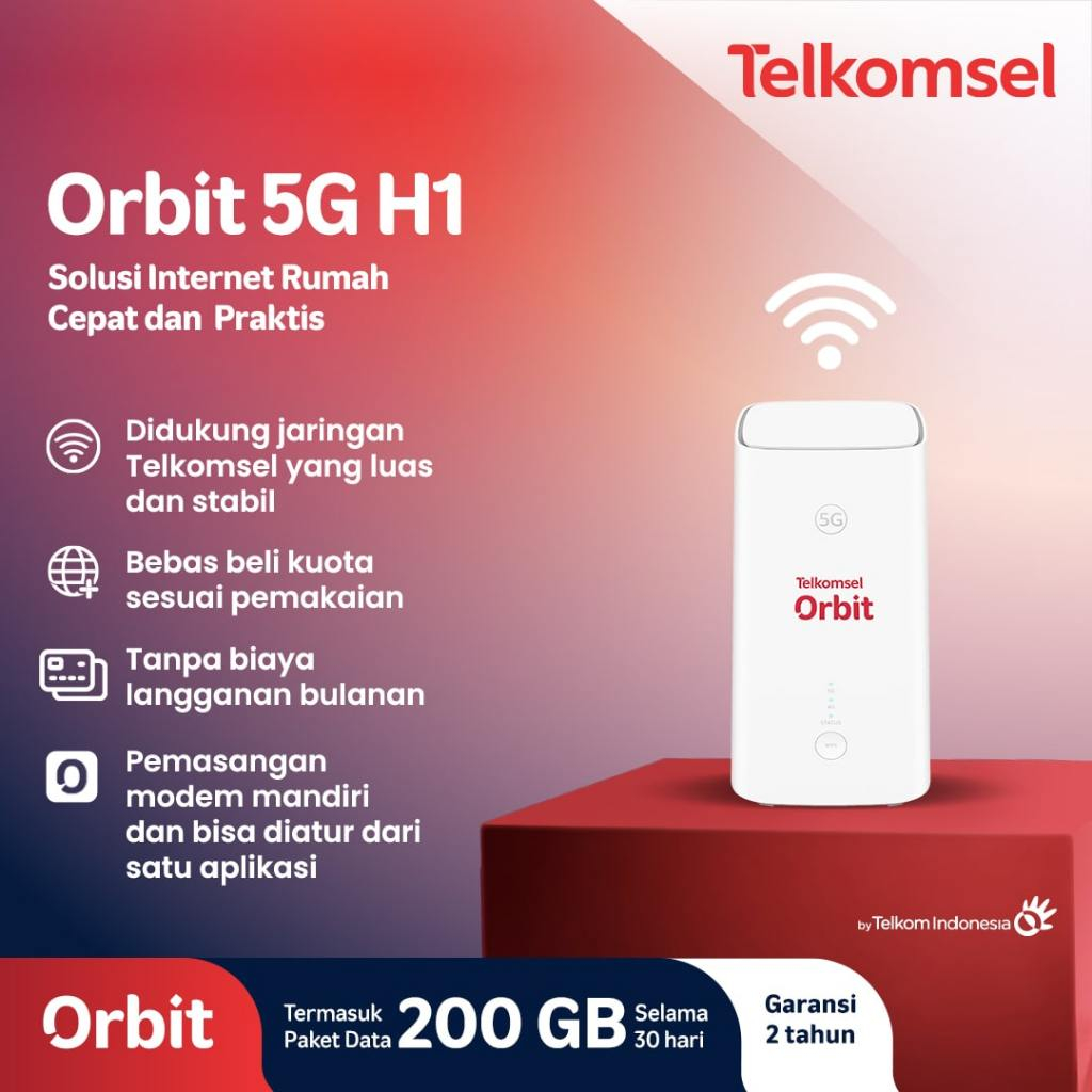 Jual Telkomsel Orbit 5G H1 Modem WiFi 5G High Speed Free Kuota ...