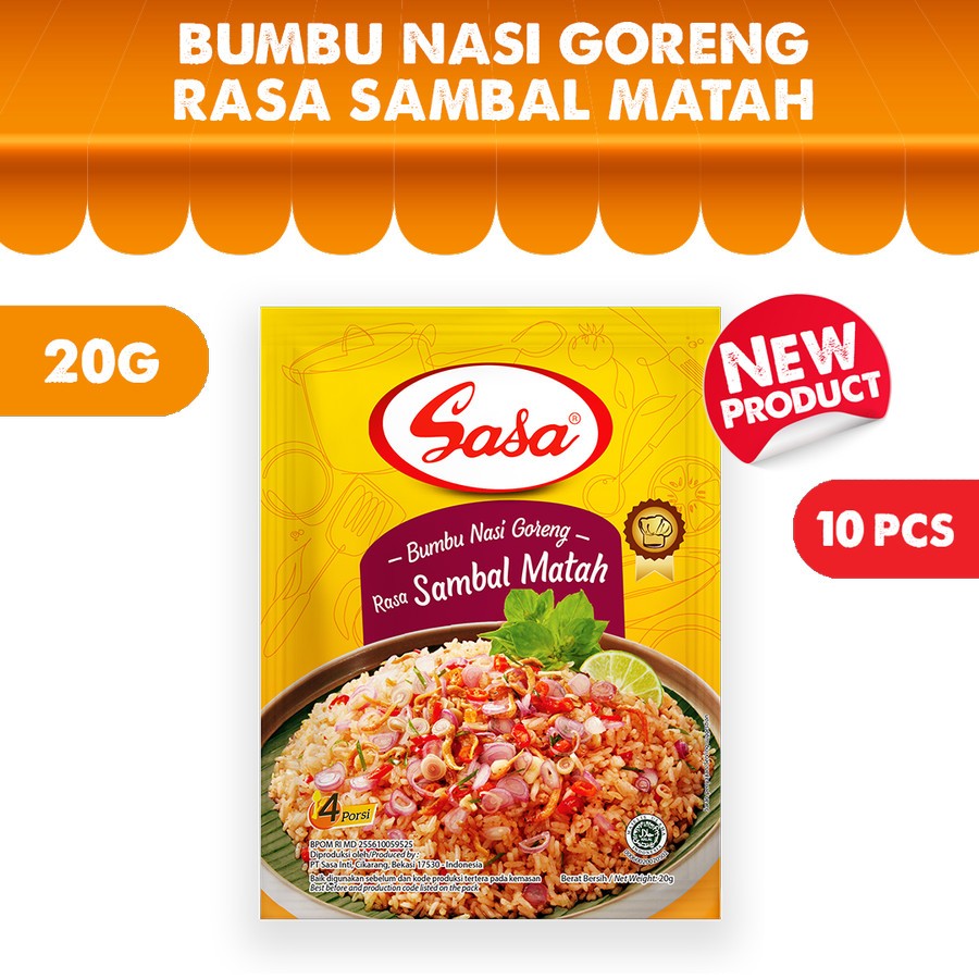 Jual Sasa Bumbu Nasi Goreng Sambal Matah 20gr - 10pcs | Shopee Indonesia