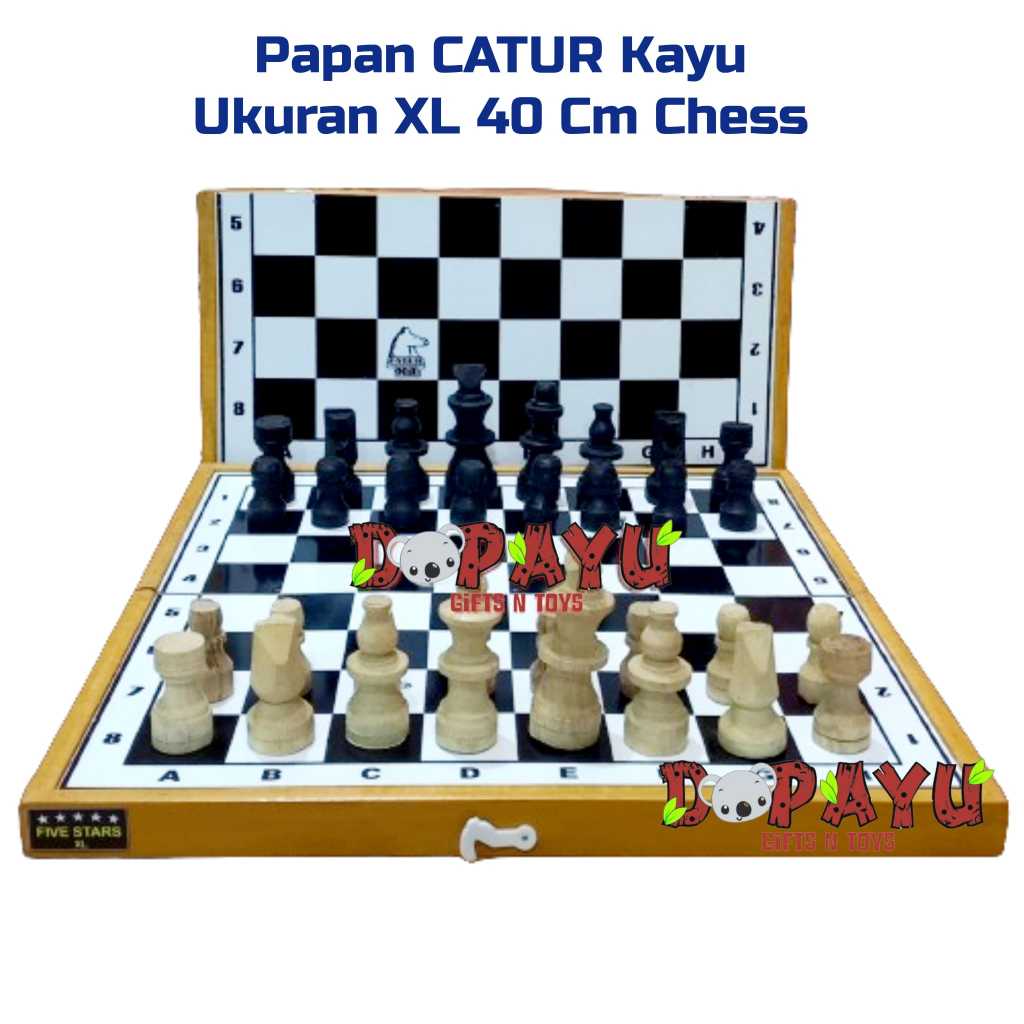 Jual PAPAN CATUR KAYU UKURAN EXTRA BESAR 40 CM CHESS | Shopee Indonesia