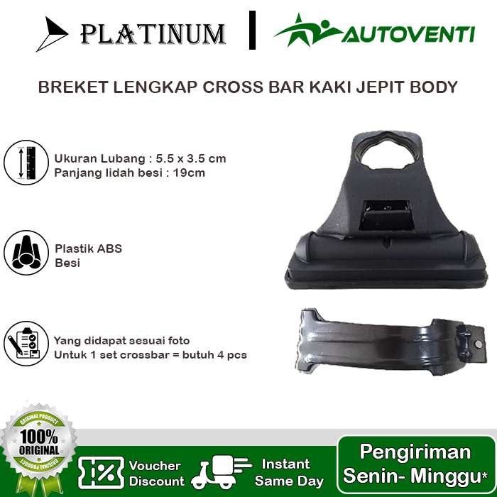 Jual BREKET LENGKAP CROSS BAR KAKI JEPIT BODY BODI MOBIL PLATINUM ...