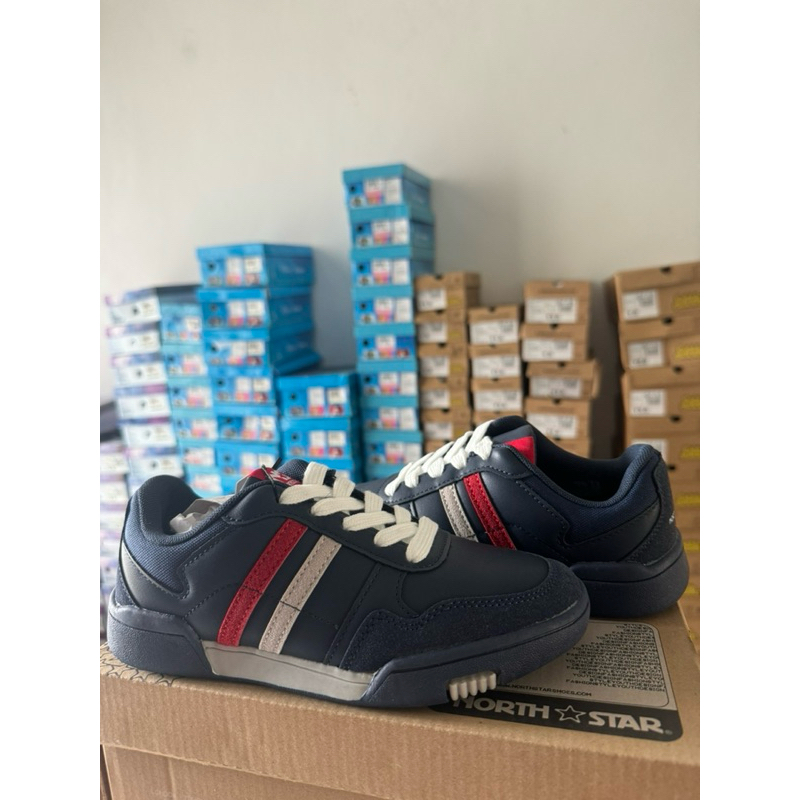 Jual NORTH STAR Sepatu Anak Navy Strip 3819110 | Shopee Indonesia