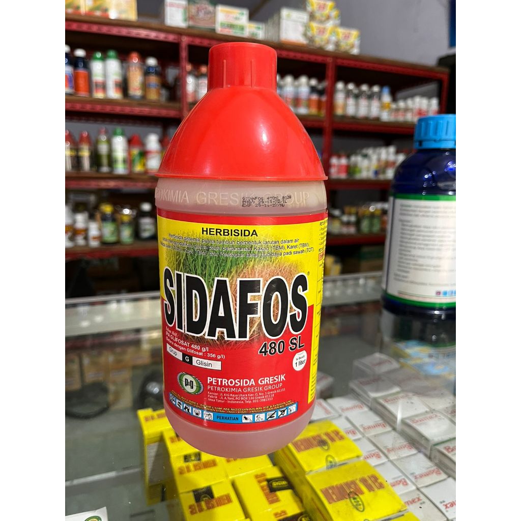 Jual Herbisida Sidafos Sidafos 480SL 1L Pembasmi Rumput Liar Glisofat ...