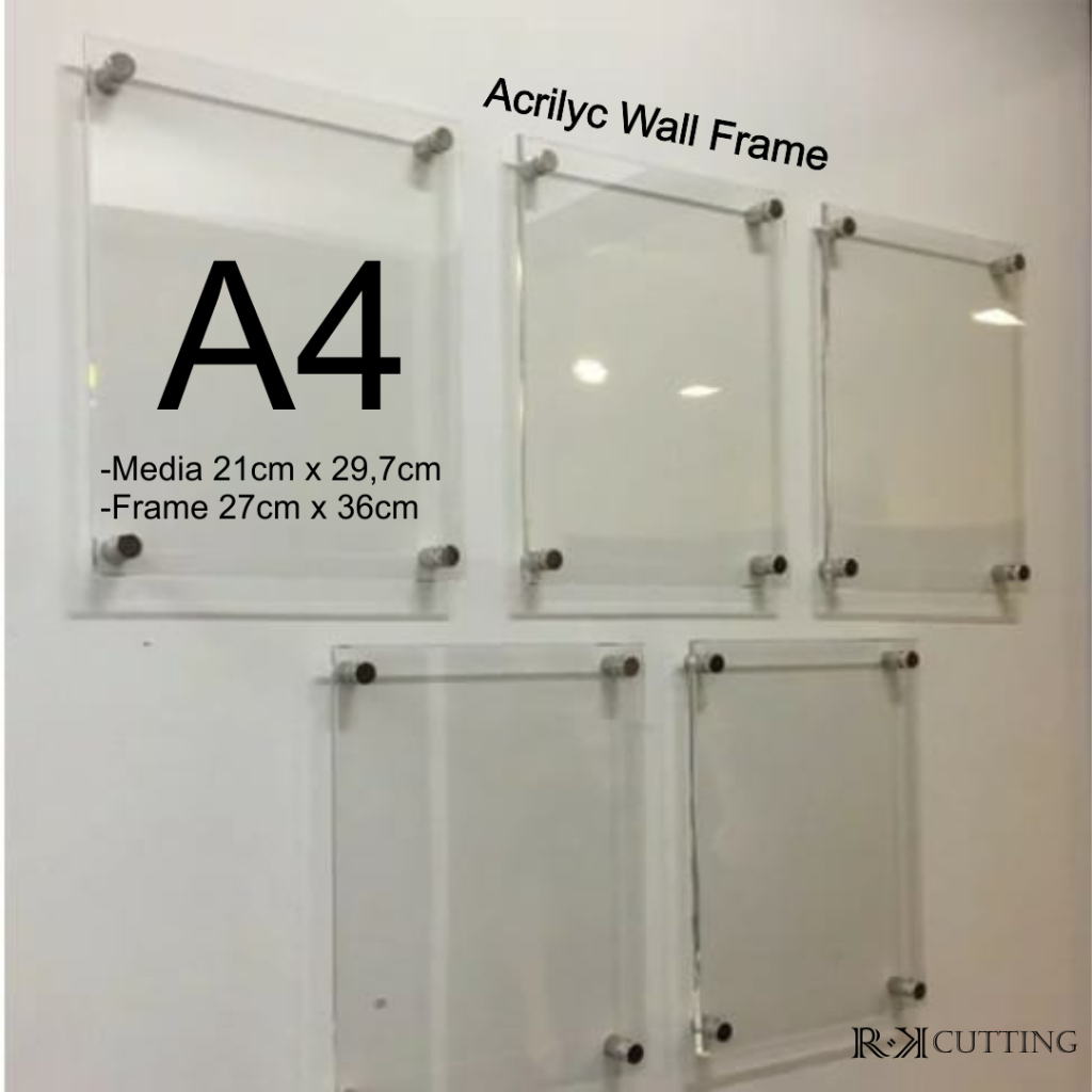 Jual Acrylic Wall Frame / Bingkai Foto Dinding Akrilik A4 Akrilik Bening 2mm | Shopee Indonesia