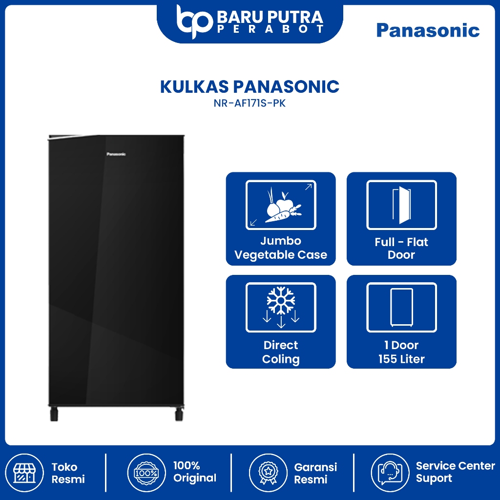 Jual PANASONIC NR-AF171S-PK Kulkas 1 Pintu [155 L] - Sparkling Black | Shopee Indonesia
