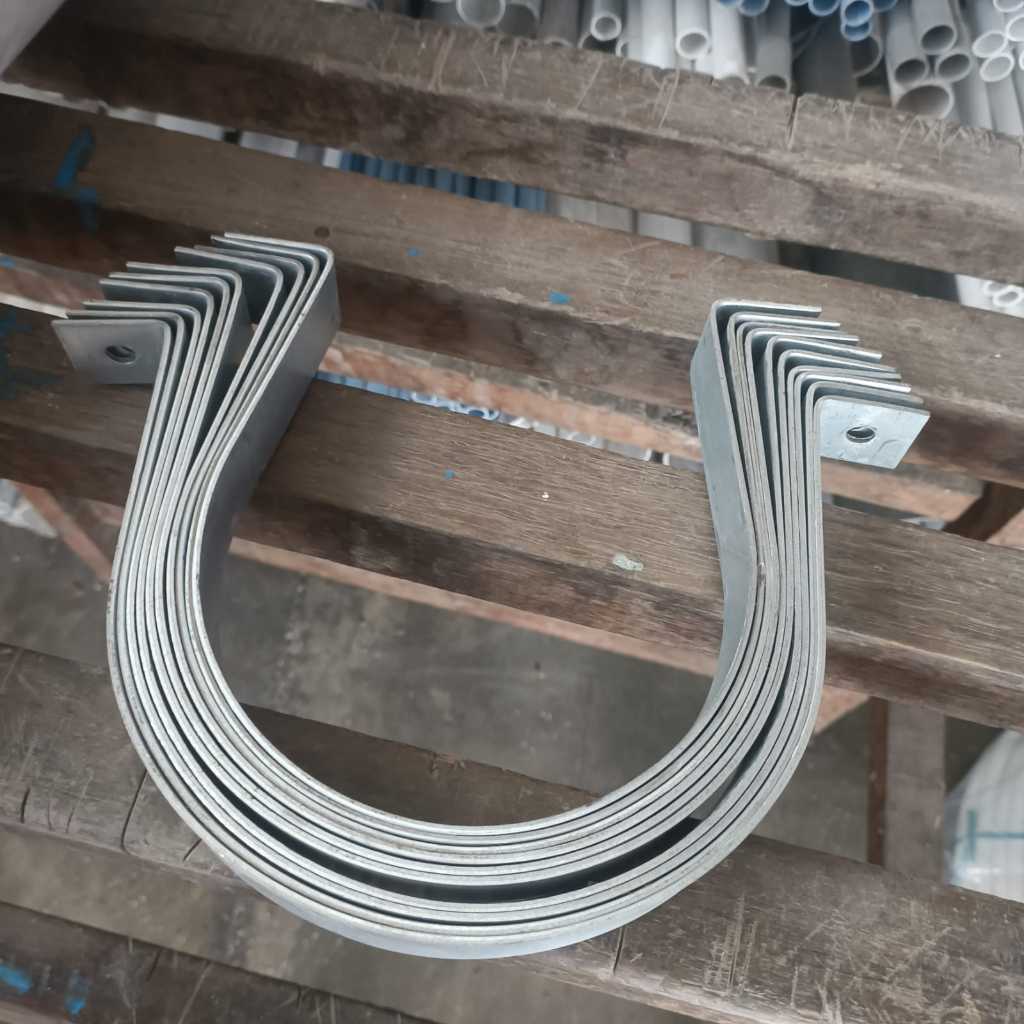 Jual Klem Pipa 6" / Plat Besi Galvanis Murah / Klem Pipa PVC / Klem ...