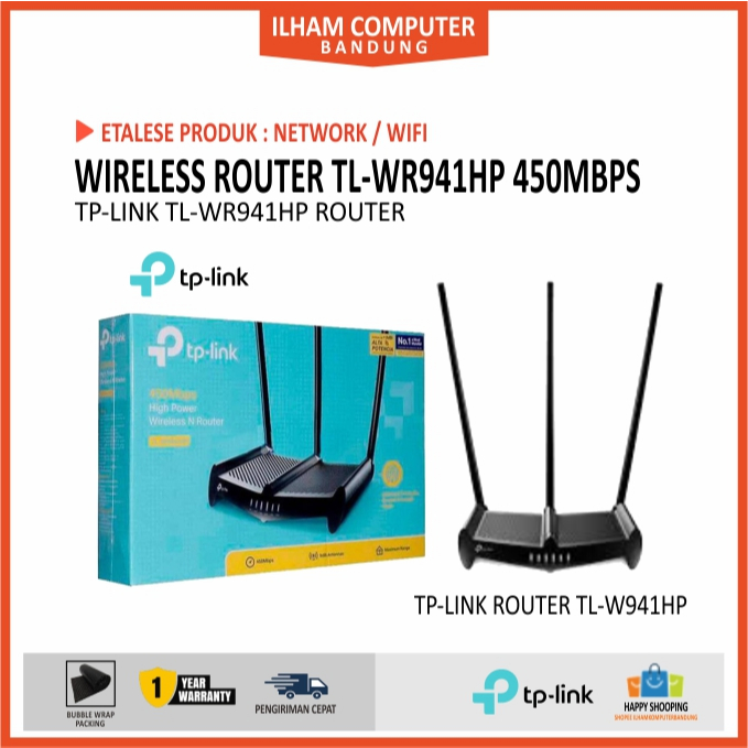 Jual TP-LINK TL-WR 941HP 450Mbps Wireless and High Power Router ...