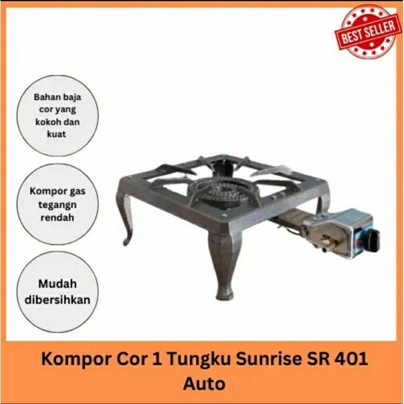 Jual Sun Rise SR-401 Auto Kompor Gas 1 Tungku Cor SNI | Shopee Indonesia