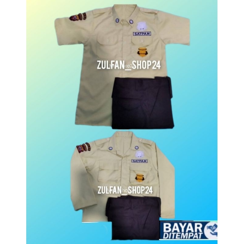 Jual Seragam satpam PDL PDH warna crem baru stelan pdl/pdh/ panjang/pendek/wanita/pria/ warna ...