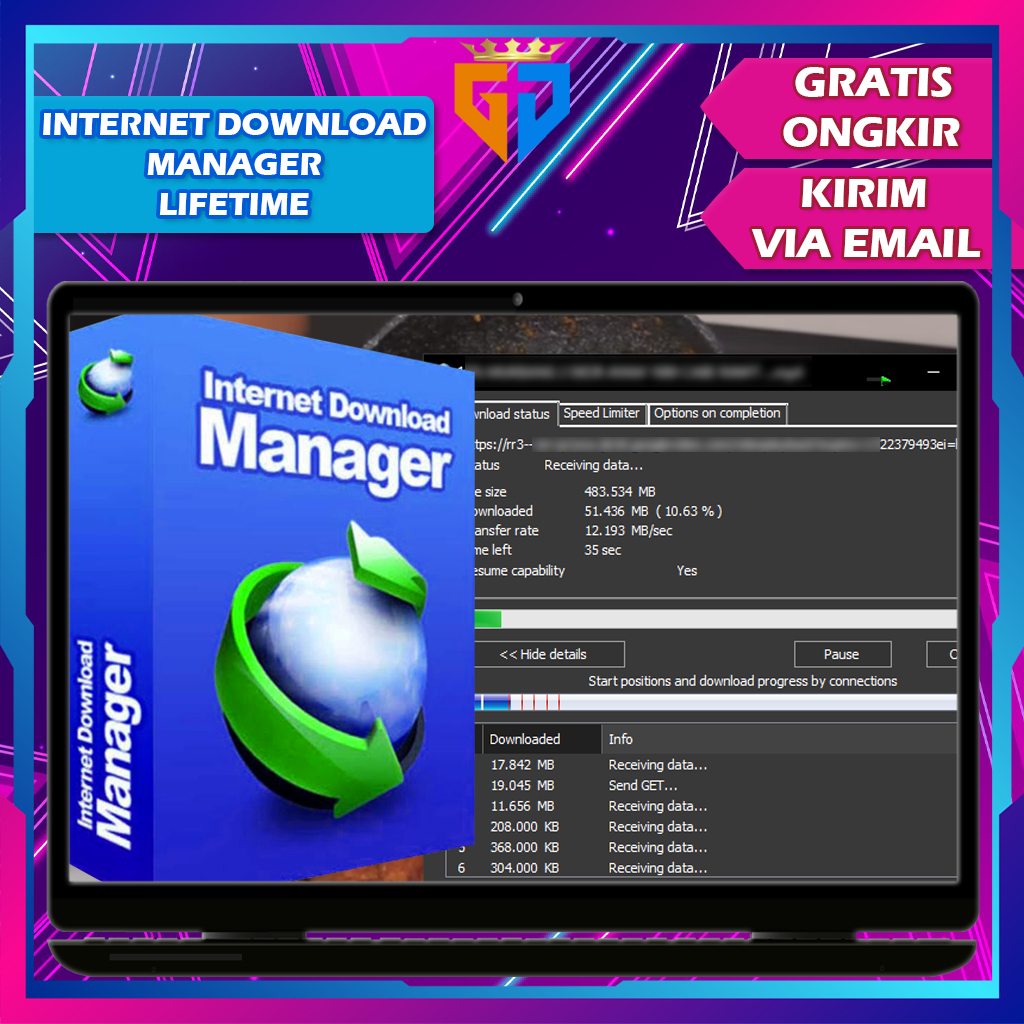 Jual IDM Internet Download Manager Terbaru Lifetime Pakai Nama Sendiri ...