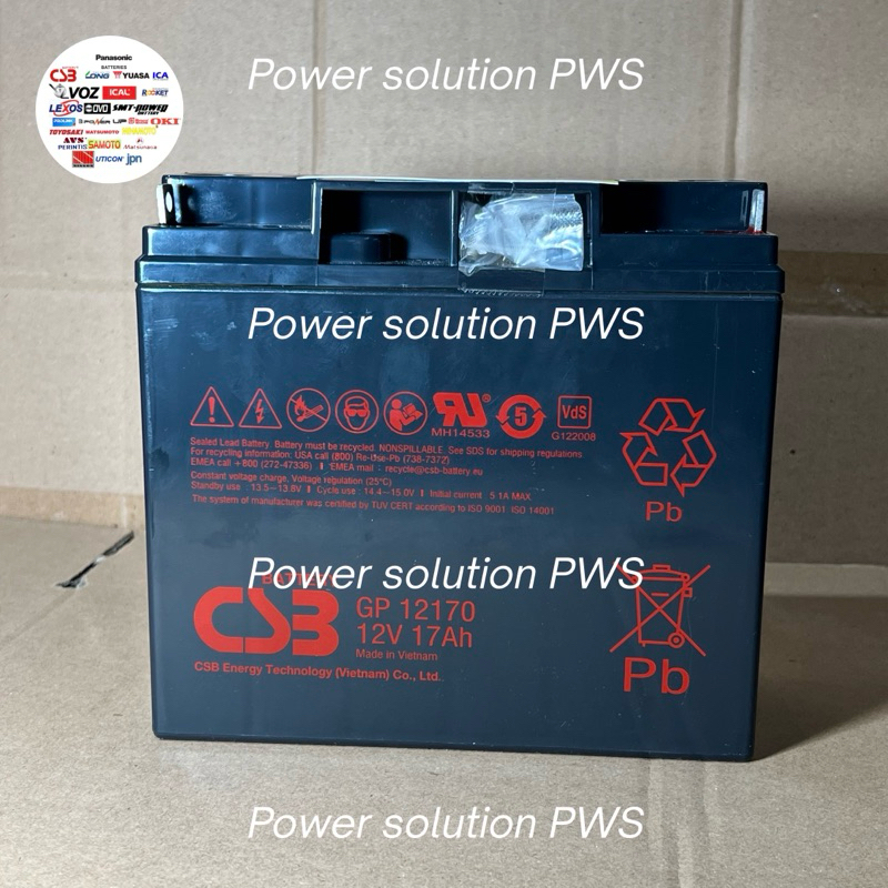 Jual Baterai Aki Kering Battery CSB GP 12170 GP12170 12V 17Ah. Baterai ...