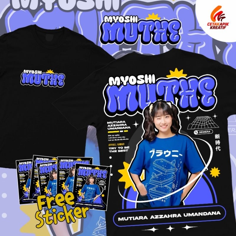 Jual (free sticker + ganci)KAOS MEMBER JKT48 MY OSHI MUTHE GRAFITI ...
