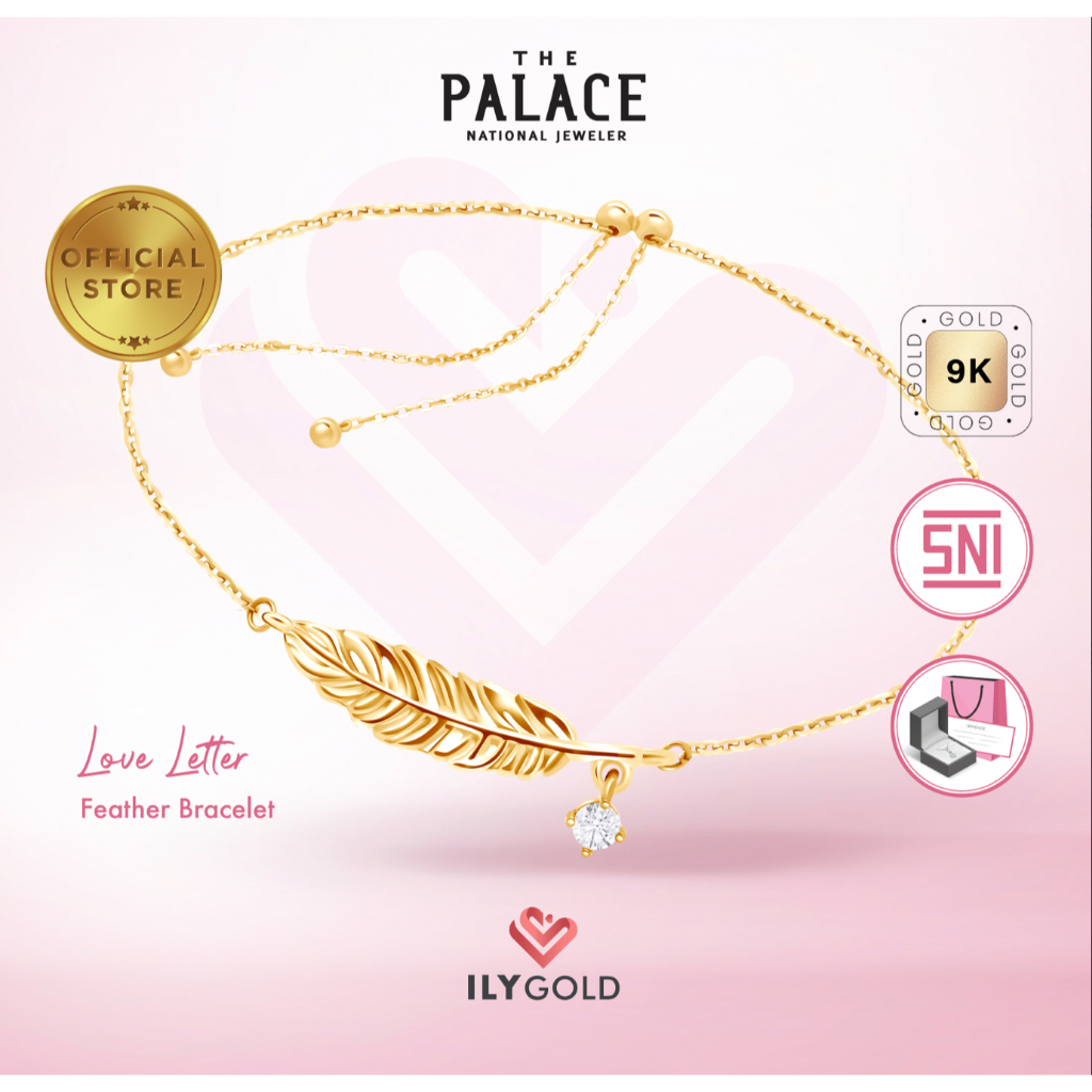 Jual ILY GOLD Love Letter - Feather Bracelet / gelang tangan | Shopee ...