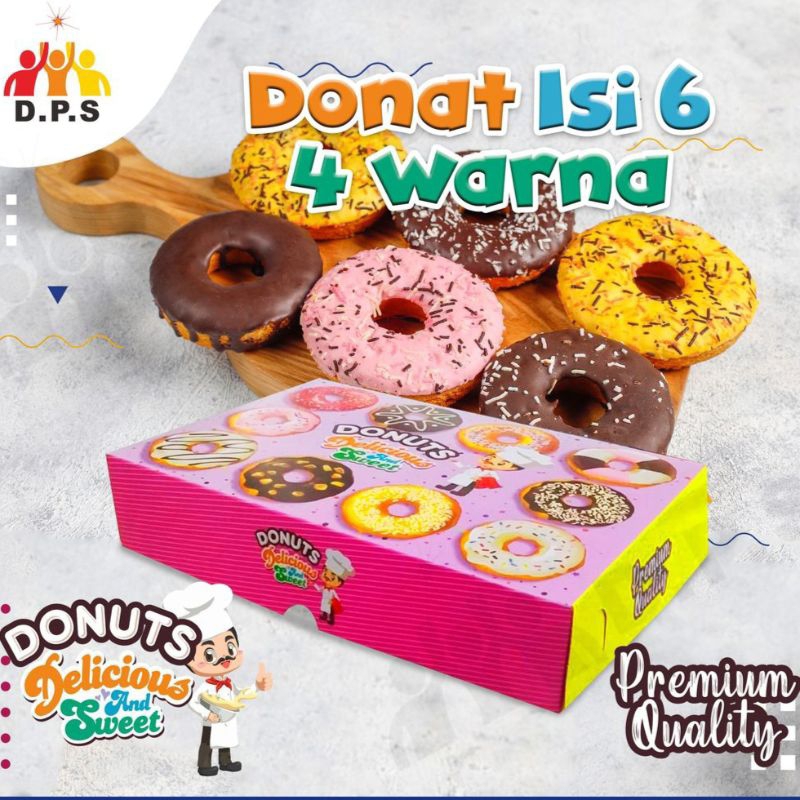 Jual Dus Donat Isi 6 Ukuran 27 X 18,5 X 5,5 Cm (Isi 10 Pcs) / Dus Kue ...