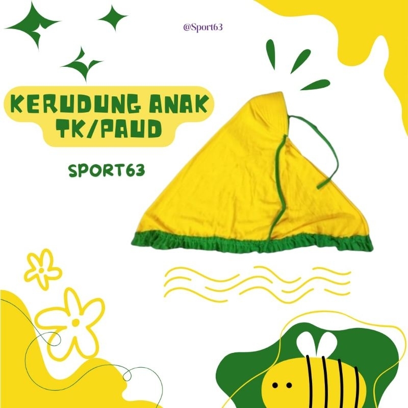 Jual Kerudung anak TK/paud/jilbab anak TK/ kerudung anak TK warna ...