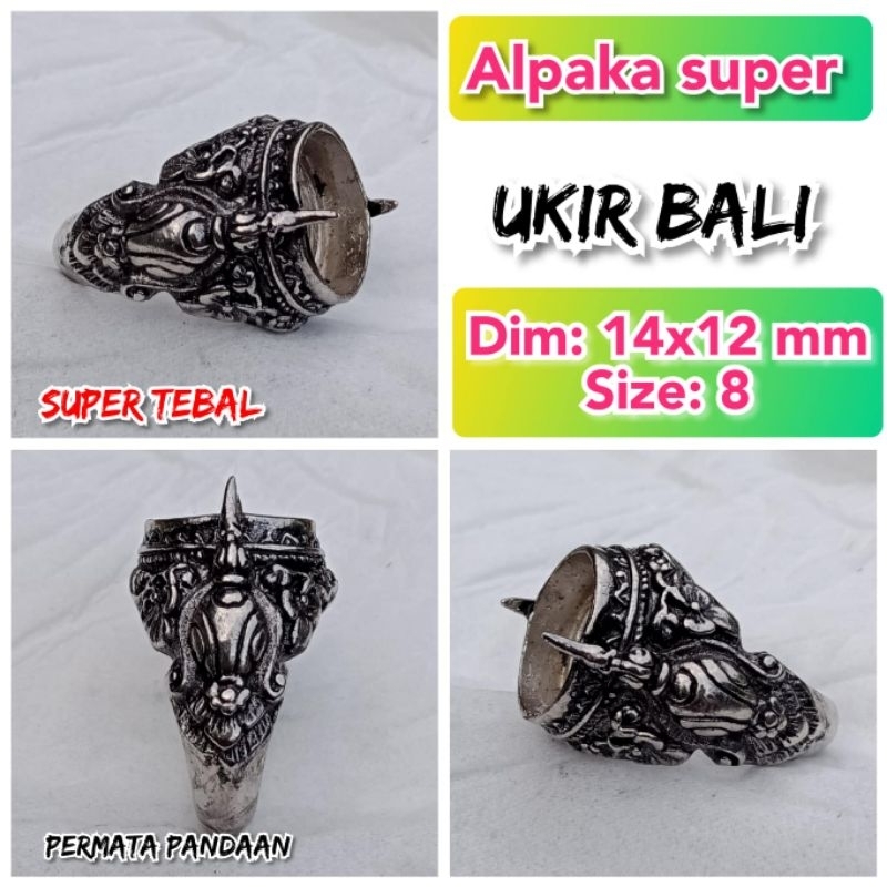 Jual emban batu akik dan permata alpaka super alpaka ukir Bali.05 ...