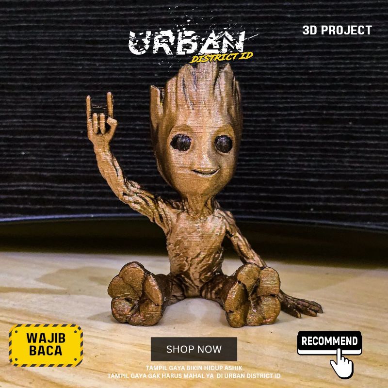 Jual URBAN 3D PROJECT Groot Figure by URBAN DISTRICT | Shopee Indonesia