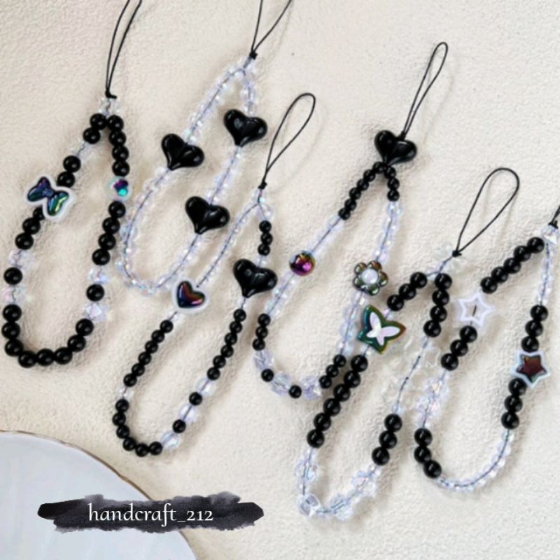 Jual Strap Phone ( Variasi Black ) Tali Hp Korea Look/ Gantungan ...
