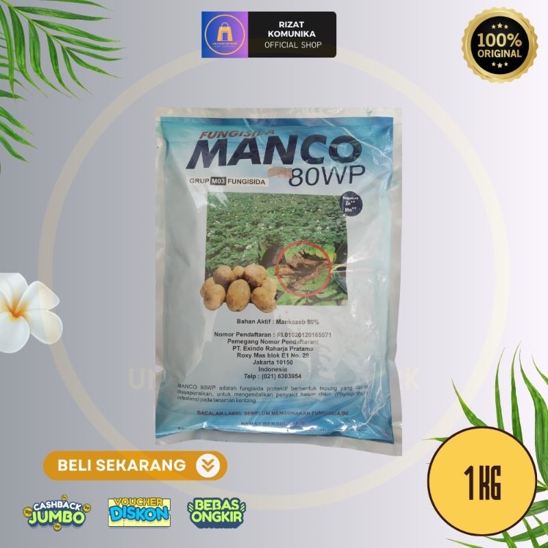 Jual FUNGISIDA MANCO 80 WP 1 KG PENGENDALI PENYAKIT HAWAR DAUN ...