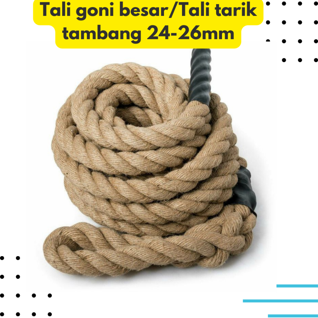 Jual TALI GONI BESAR-TALI TARIK TAMBANG DEWASA RAMI 24-26MM PERMETER ...