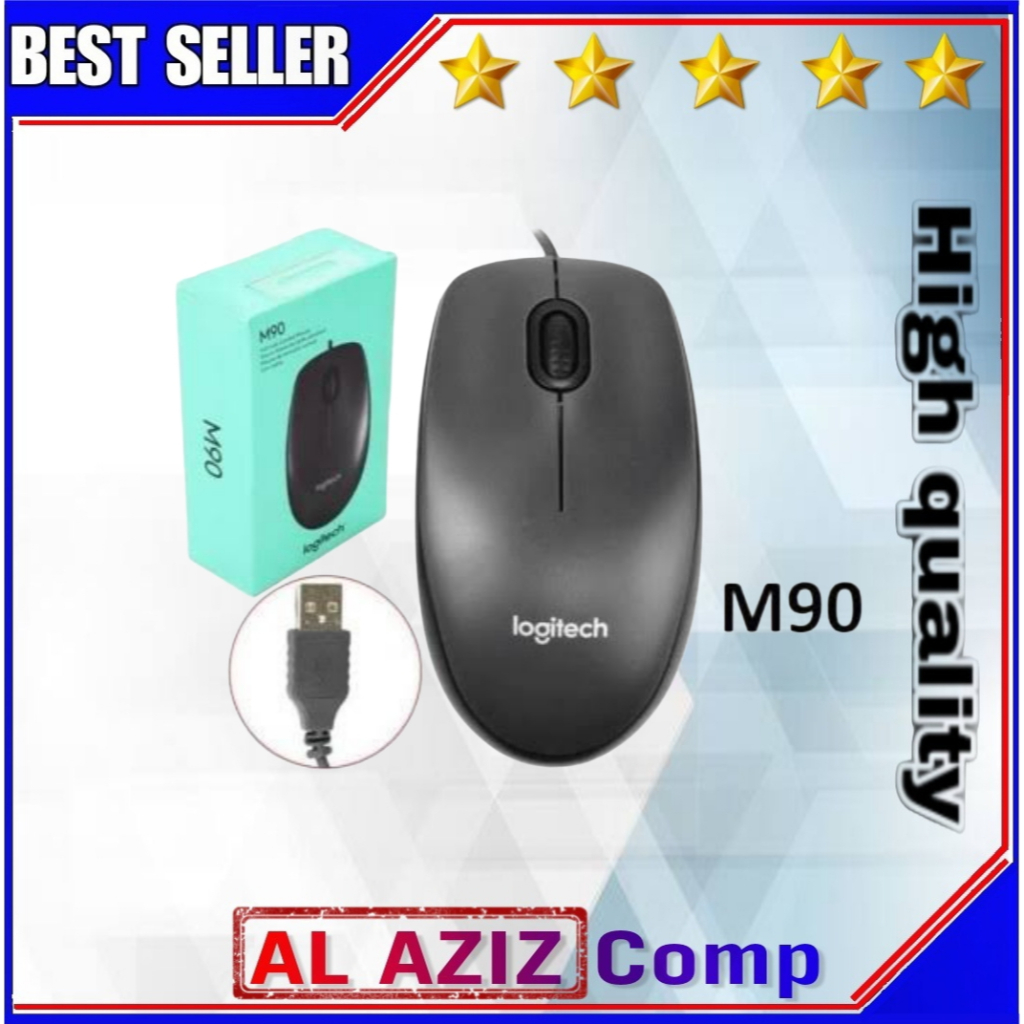 Jual Mouse Logitech USB M90 ORIGINAL - HD Optical Wired Mouse - GARANSI ...