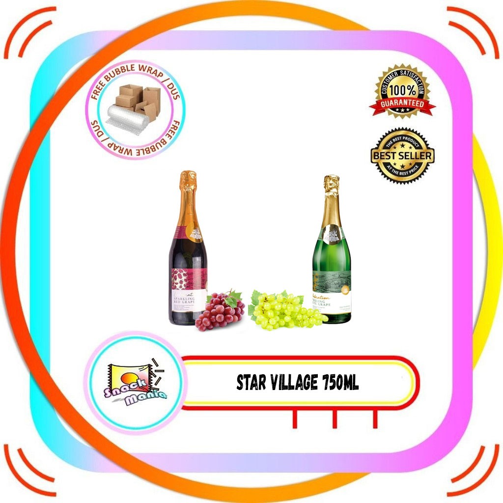 Jual Star Village Celebration Sparkling Red | White Grape Juice ~ 750 ml Anggur Merah | Shopee ...