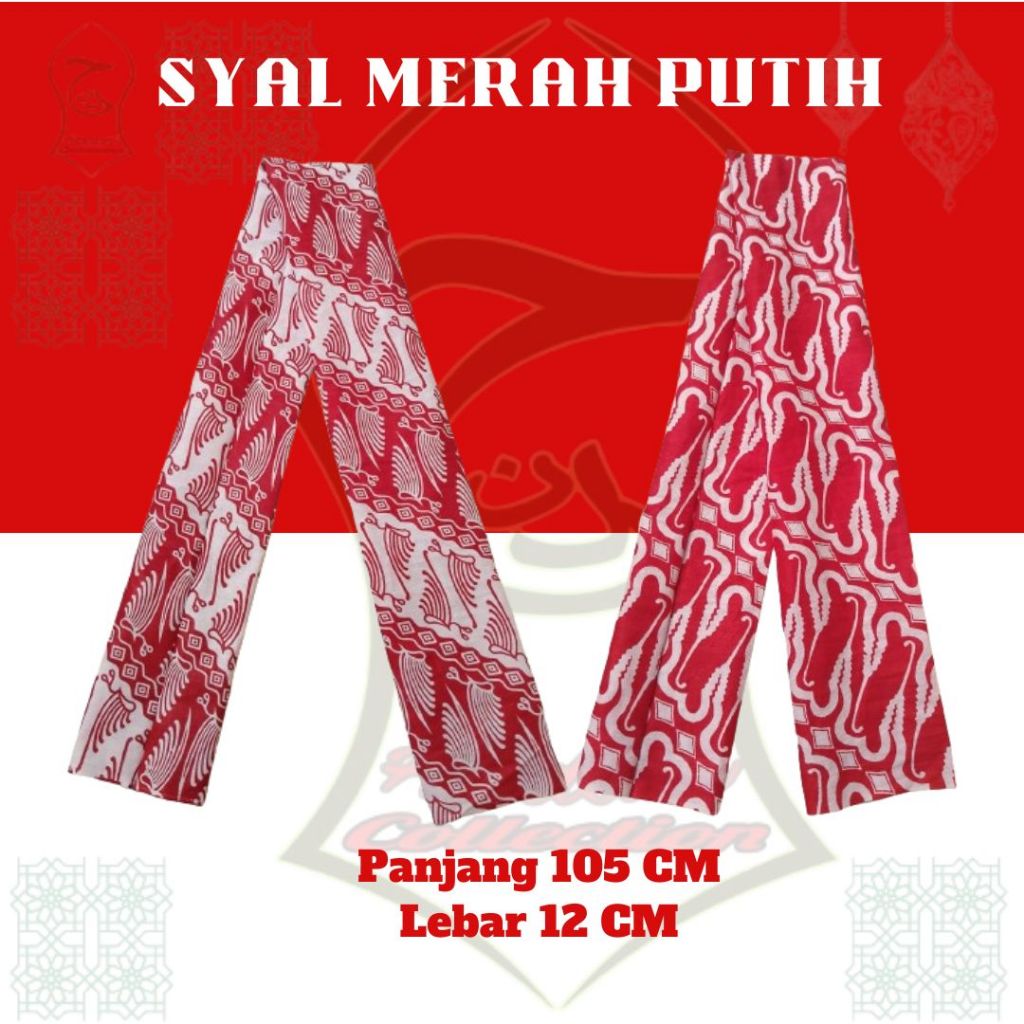 Jual Syal Selendang Batik Merah Putih Perlengkapan Agustusan/Cukin ...