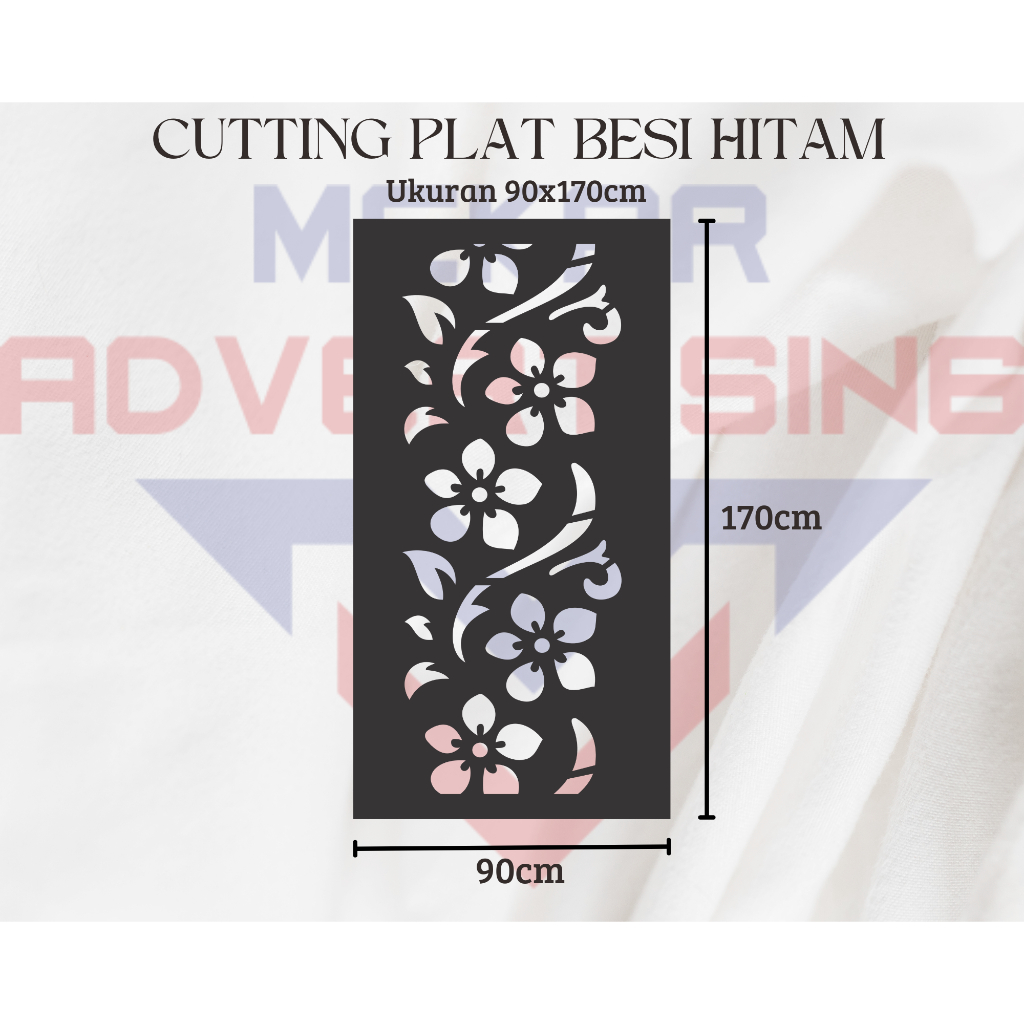 Jual KRAWANGAN PLAT BESI PAGAR CUTTING LASER MOTIF BUNGA UKURAN ...