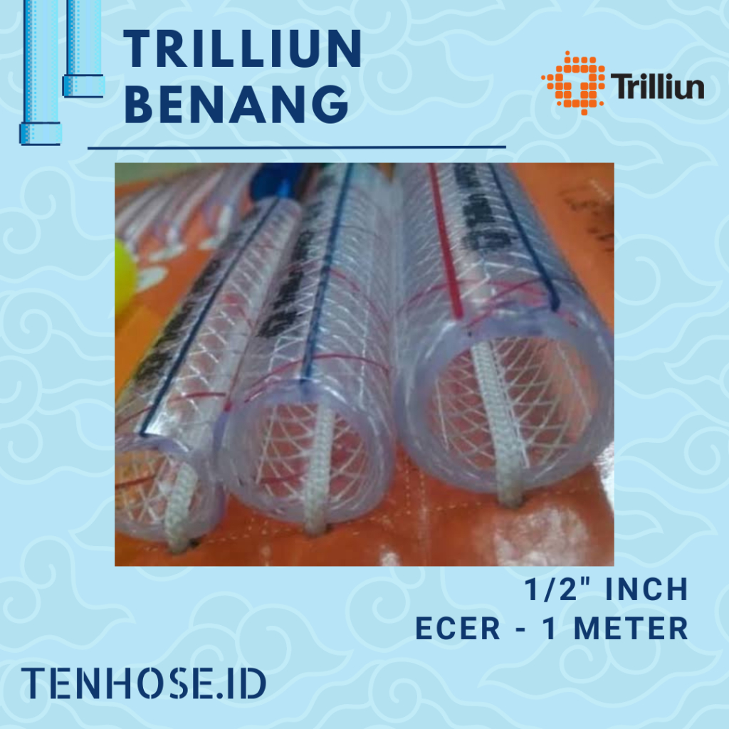 Jual Selang Air Serat Benang Trilliun 1/2" Inch Eceran ( Harga Per Meter ) Tebal Anti Tekuk Air ...