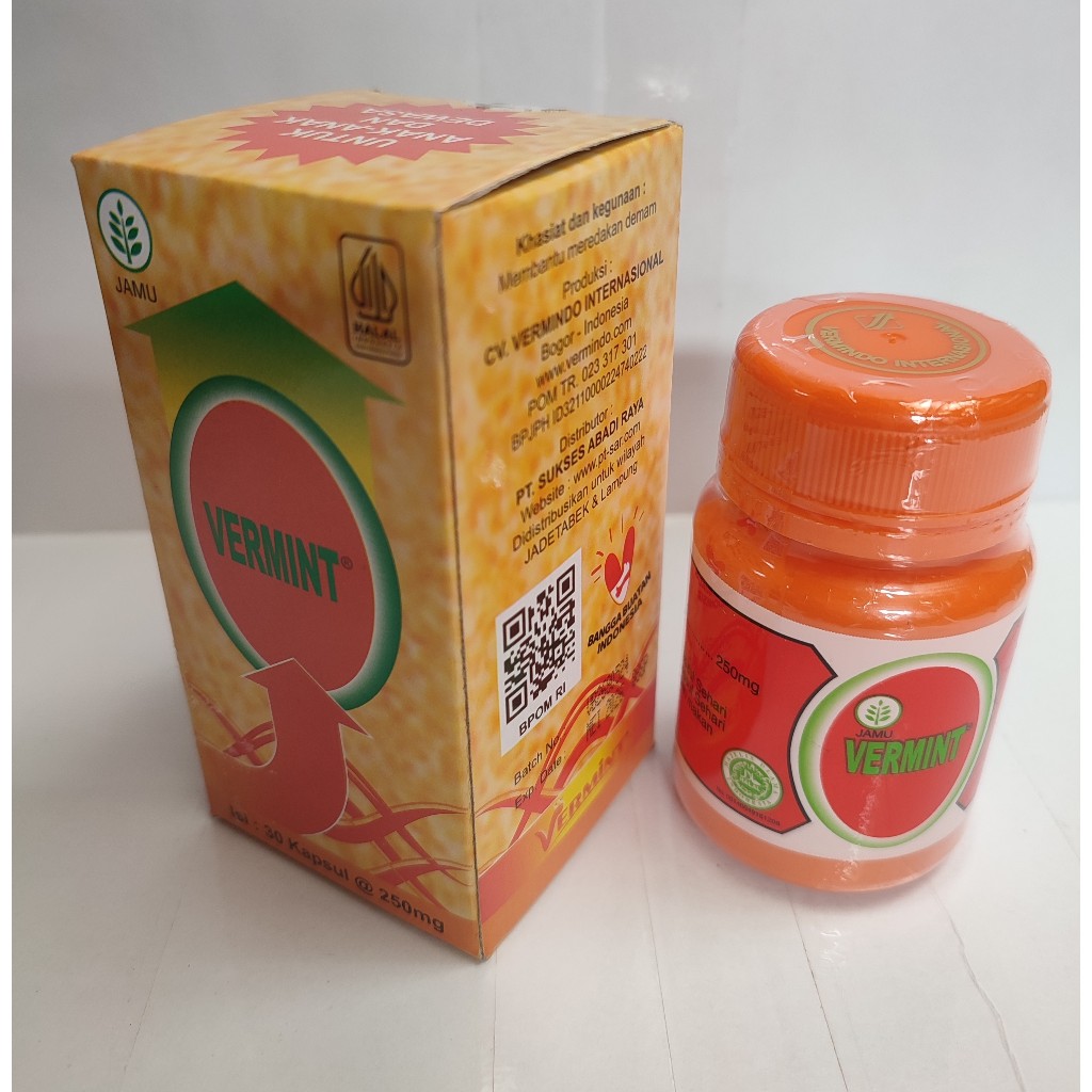 Jual Vermint 30 kapsul @250mg / Vermin Ekstrak Cacing Lumbricus Obat ...