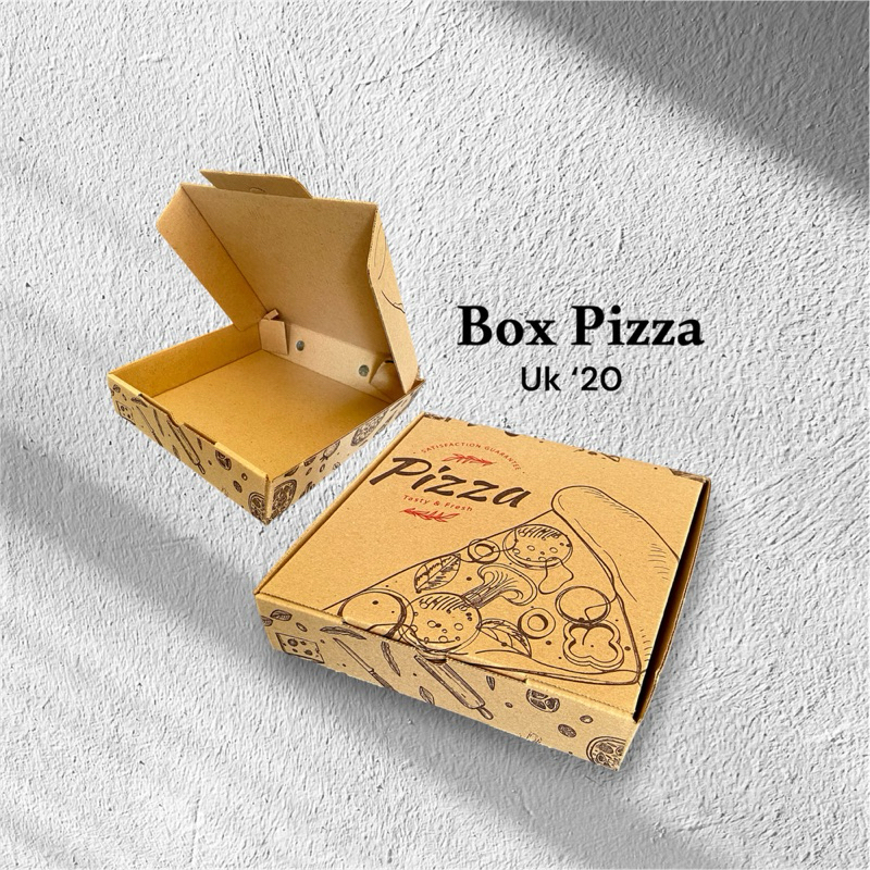 Jual (Eflute) Box Pizza slice 20x20x4,5 / Dus pizza 20 | Shopee Indonesia