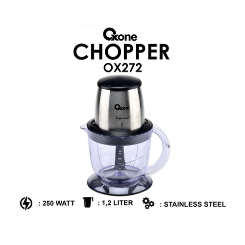 Jual Oxone OX272 Penggiling Daging Serbaguna Jumbo Chopper 1,2 Liter 250 Watt OX-272 OX 272 ...