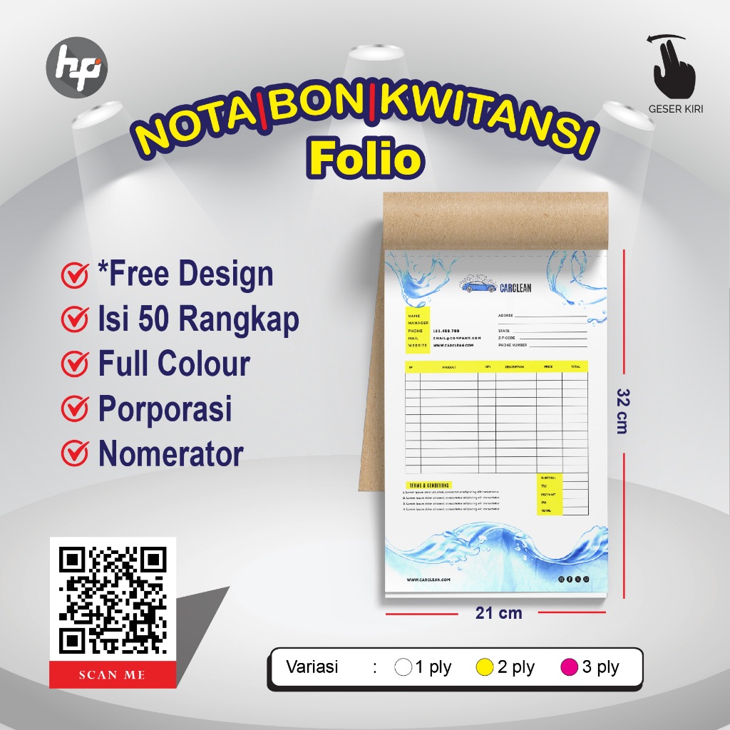 Jual CETAK CUSTOM F4 NOTA / BON / KWITANSI / FAKTUR / SURAT JALAN ...