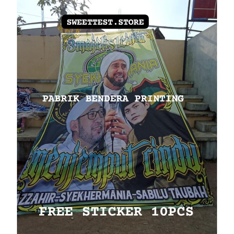 Jual 1HARI JADI + TERLARIS, BENDERA SYEKHERMANIA FULL PRINTING, FLAG ...
