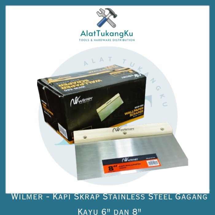 Jual Wilmer Kapi Cat Stainless Steel 6" 8" / SCRAPER SCRAP Gypsum Kapek ...