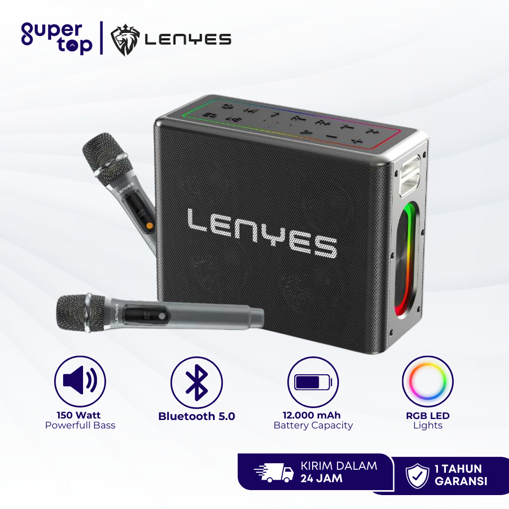 Jual Lenyes S861 150W Speaker KTV Karaoke Bluetooth 5.0 TWS RGB LED ...