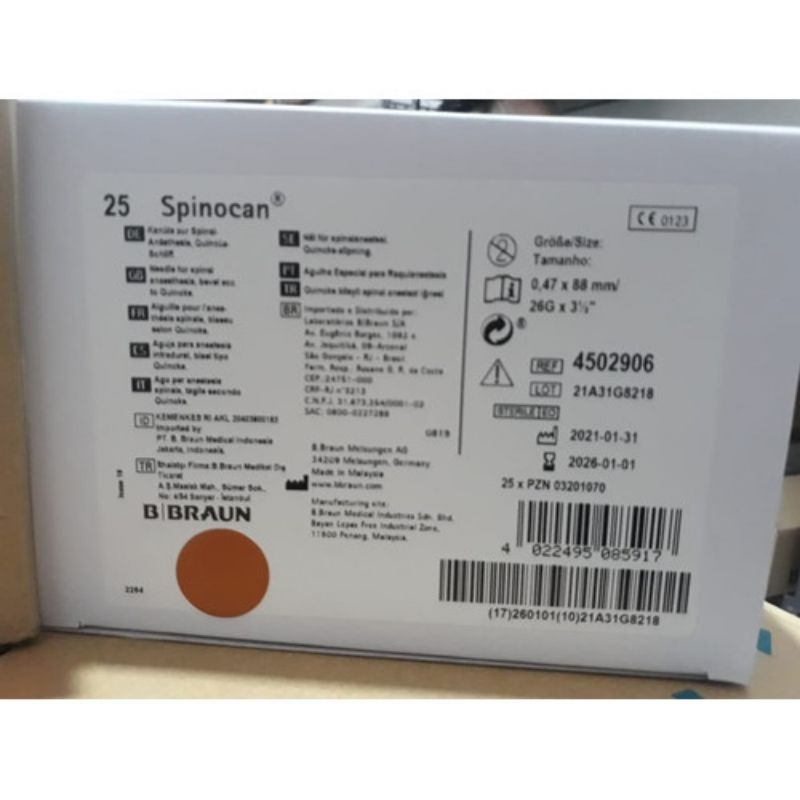 Jual Spinocan B Braun 26 G isi 25 Pcs | Shopee Indonesia