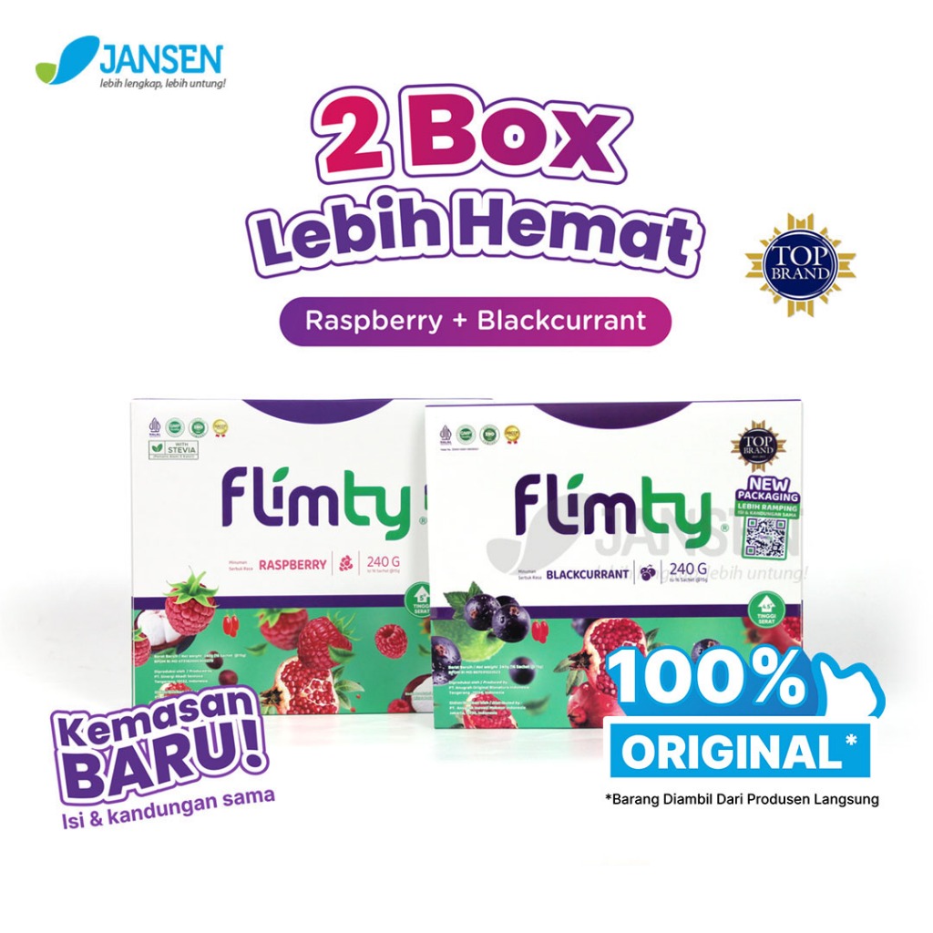 Jual Bundle Flimty Fiber Antioxidant - Minuman Detox Rasa Raspberry ...