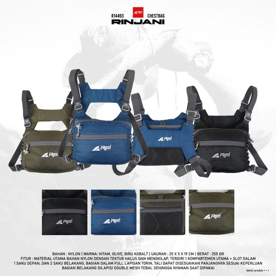 Jual Chest Bag atau Tas Dada Pria Rinjani Arei Outdoorgear | Shopee ...