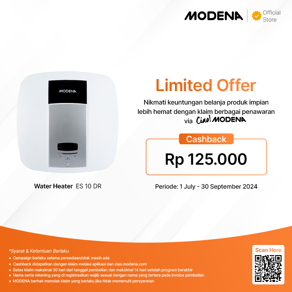 Jual MODENA Electric Water Heater - ES 10DR (10 Liter) | Shopee Indonesia