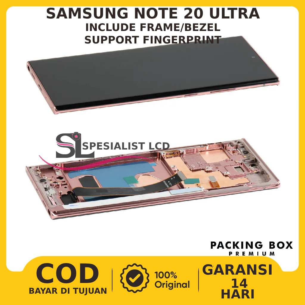 Jual LCD SAMSUNG NOTE 20 ULTRA SUPPORT FINGERPRINT ORIGINAL INCLUDE ...